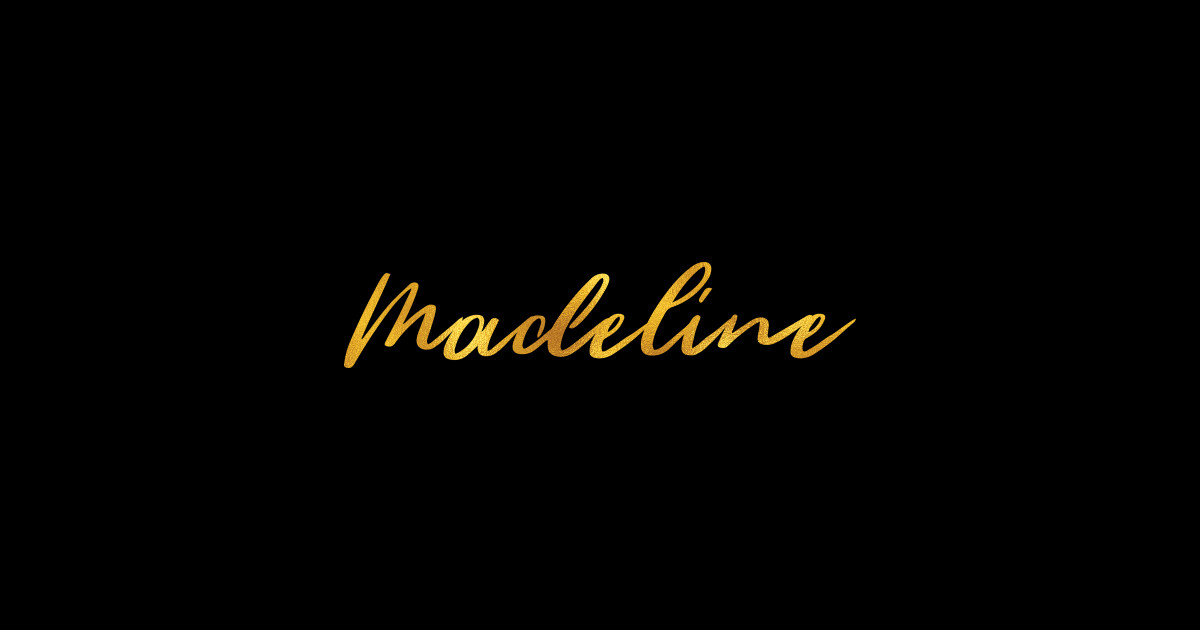 Madeline Name Hand Lettering in Faux Gold Letters - Madeline - Sticker ...