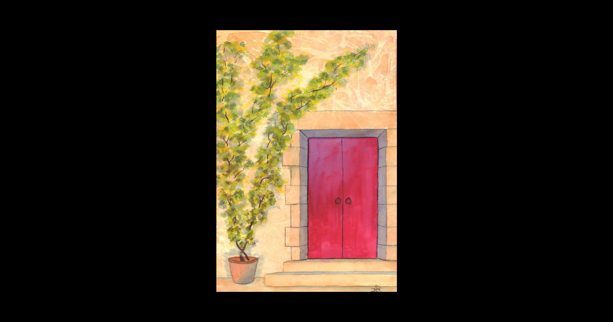 The Red Door - Door - Sticker | TeePublic