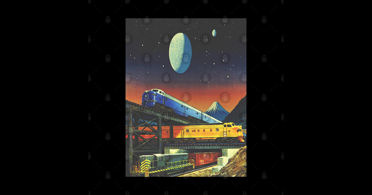 Retro Engines, Cosmic Dreams - Retro Futurism - Sticker | TeePublic