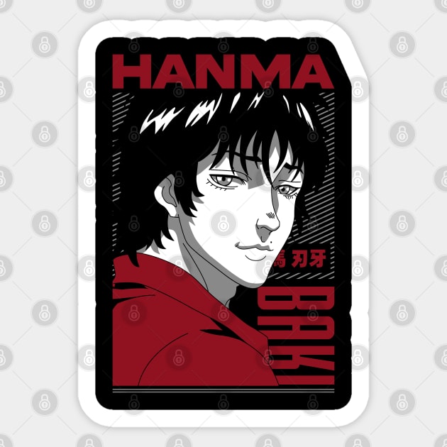 Baki Hanma Anime Fanart - Baki Hanma - Sticker | TeePublic
