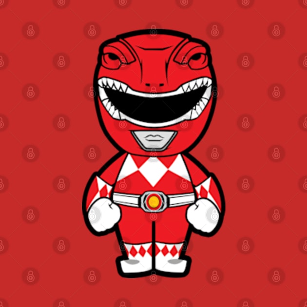 Red Ranger Chibi - Red Ranger - T-Shirt | TeePublic