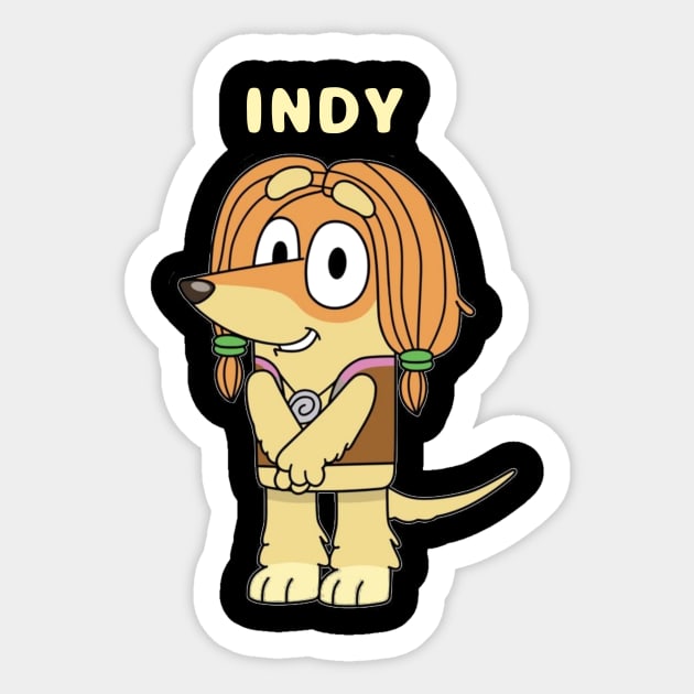 Bluey indy - Bluey - Sticker | TeePublic