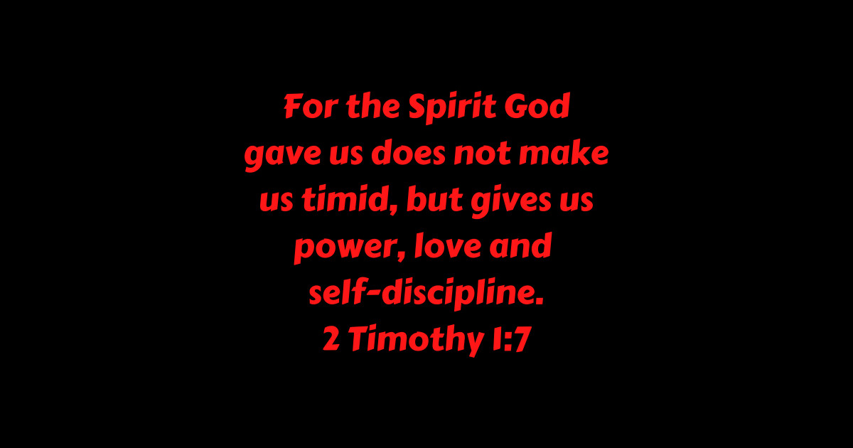 Bible Verse 2 Timothy 1:7 - 2 Timothy 17 - Sticker | TeePublic