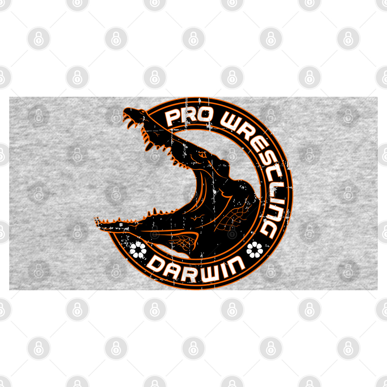 Darwin Pro Wrestling - Defunct Pro Wresting Association Logo - T-Shirt ...