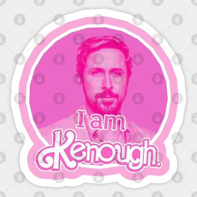 i am kenough - I Am Kenough Retro Pink Fans - Sticker | TeePublic