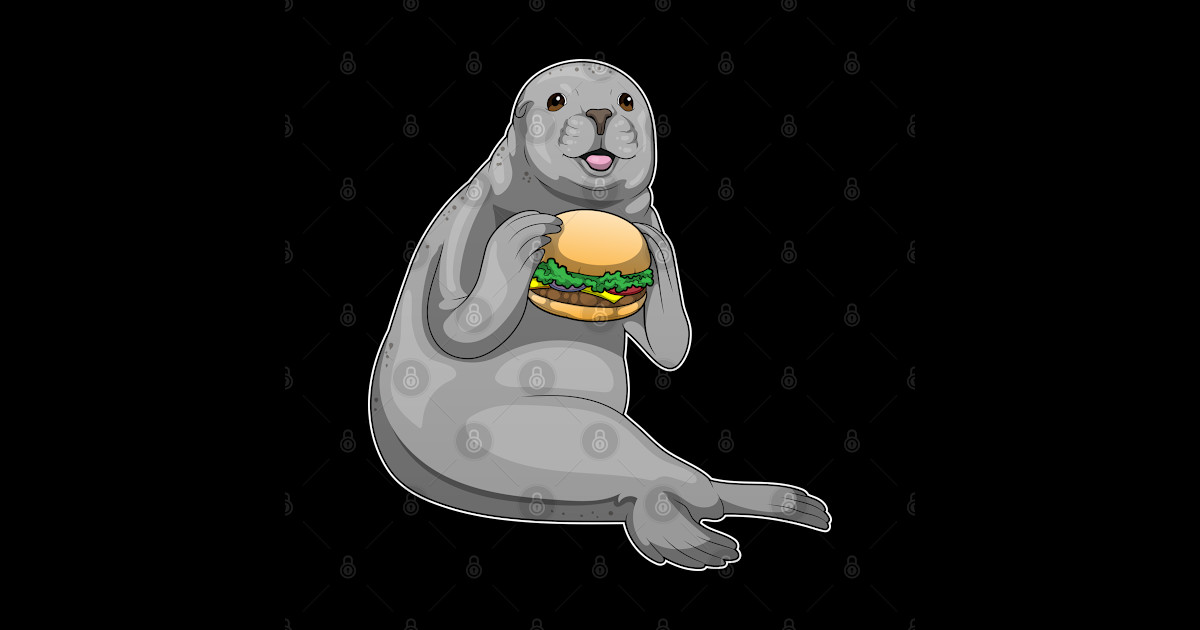 Seal Burger - Seals - Sticker | TeePublic