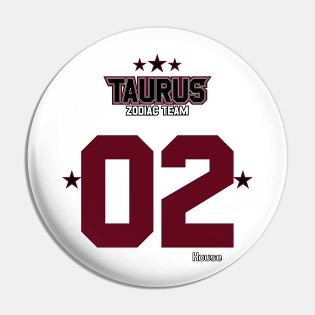 Zodiac Majesty Sport Taurus Team V2 - Taurus - Pin | TeePublic