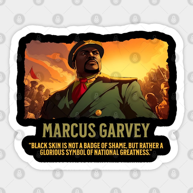 Marcus Garvey - Comic Style - Black History - Black History - Sticker ...