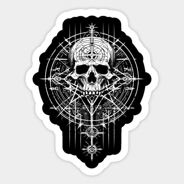 Gothic skull - Skull - Sticker | TeePublic