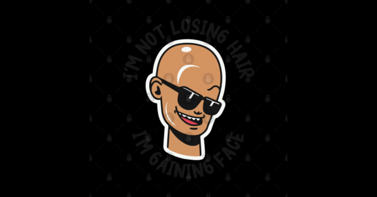 No hair: Alopecia humor for hairless people - No Hair - Sticker | TeePublic