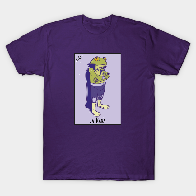 La Rana // Mexican Luchador Frog Loteria Card - Frog - T-Shirt | TeePublic