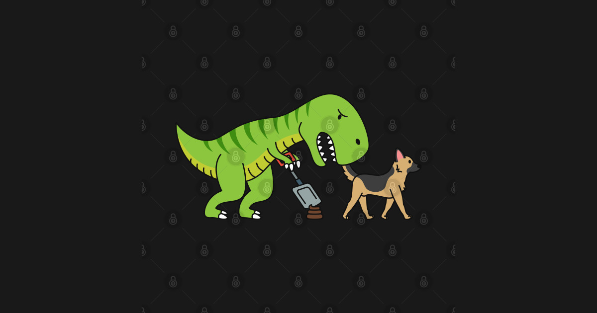 German Shepherd T-Rex Dinosaur Poop - German Shepherd - T-Shirt | TeePublic