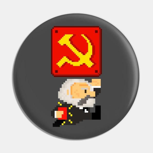 Karl Marx Pixel Art - Karl Marx - Pin | TeePublic