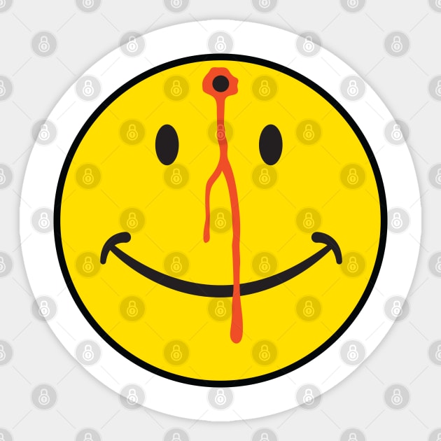 Smiley Face Bullethole - Smiley Face - Sticker | TeePublic