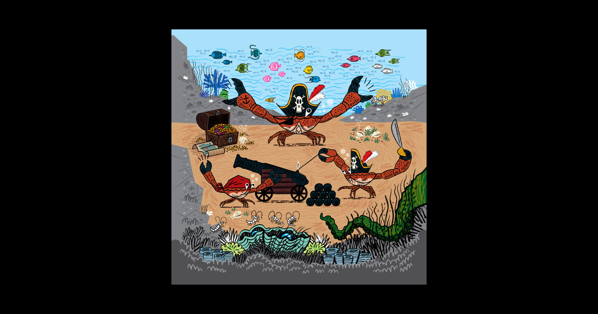 Cannon Crabs - Pirates - Sticker | TeePublic