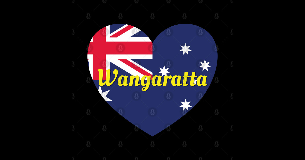 Wangaratta VIC Australia Australian Flag Heart - Wangaratta Australia ...
