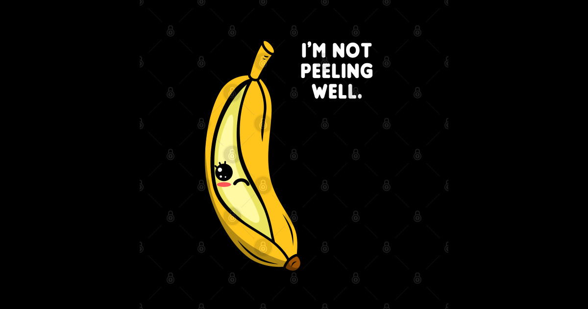 Cute Funny Kawaii Emo Sad Clever Pun Banana Cartoon - Kawaii Food ...