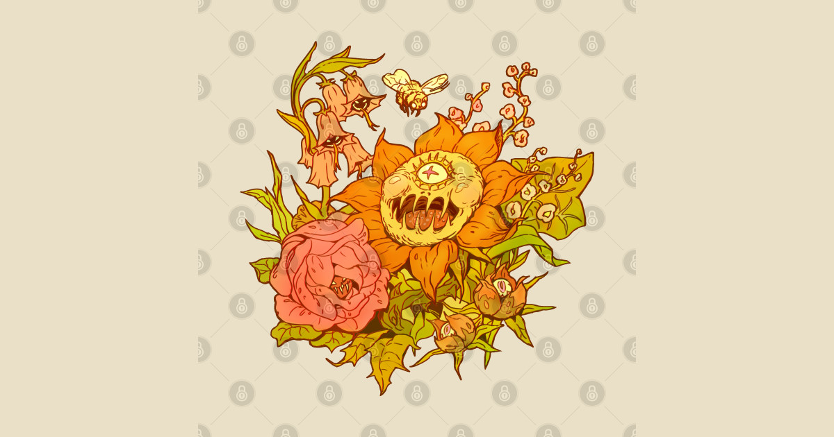 Evil Flowers - Flowers - T-Shirt | TeePublic