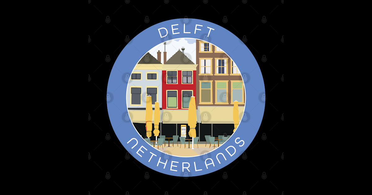 Delft Netherlands - Delft - Sticker | TeePublic
