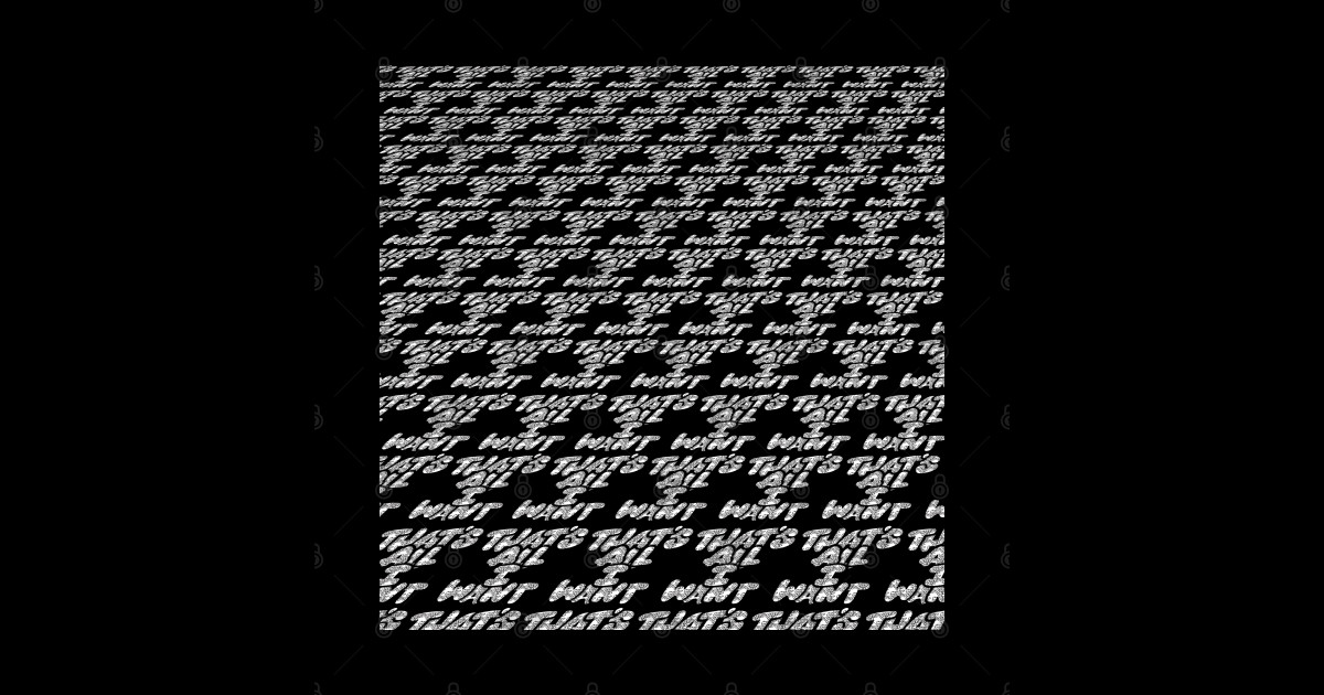 That's All I Want Lettering Pattern - All I Want - Sticker | TeePublic