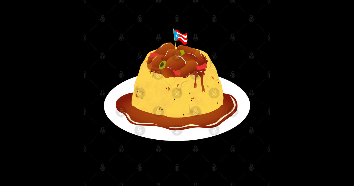 Puerto Rican Food Mofongo Latino Caribbean - Puerto Rico - Sticker ...