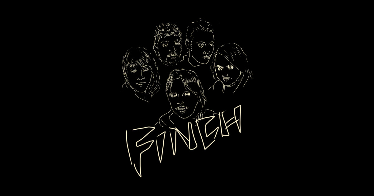 Finch//band silouette - Rock Band - Sticker | TeePublic