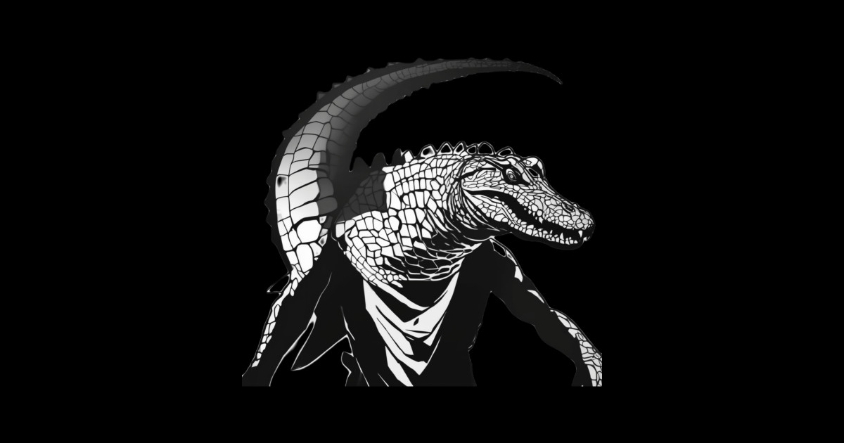 Alligator Shadow Silhouette Anime Style Collection No. 97 - Digital Art ...