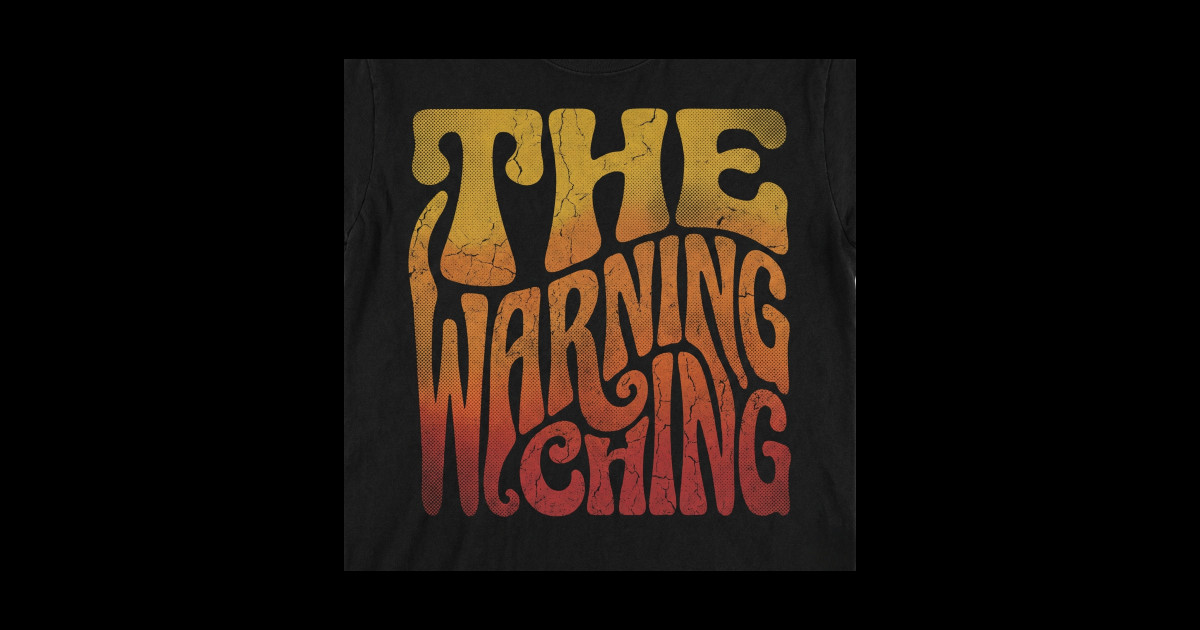 The Warning Retro 70s Groovy Vintage Rock Typography - Retro - Posters ...