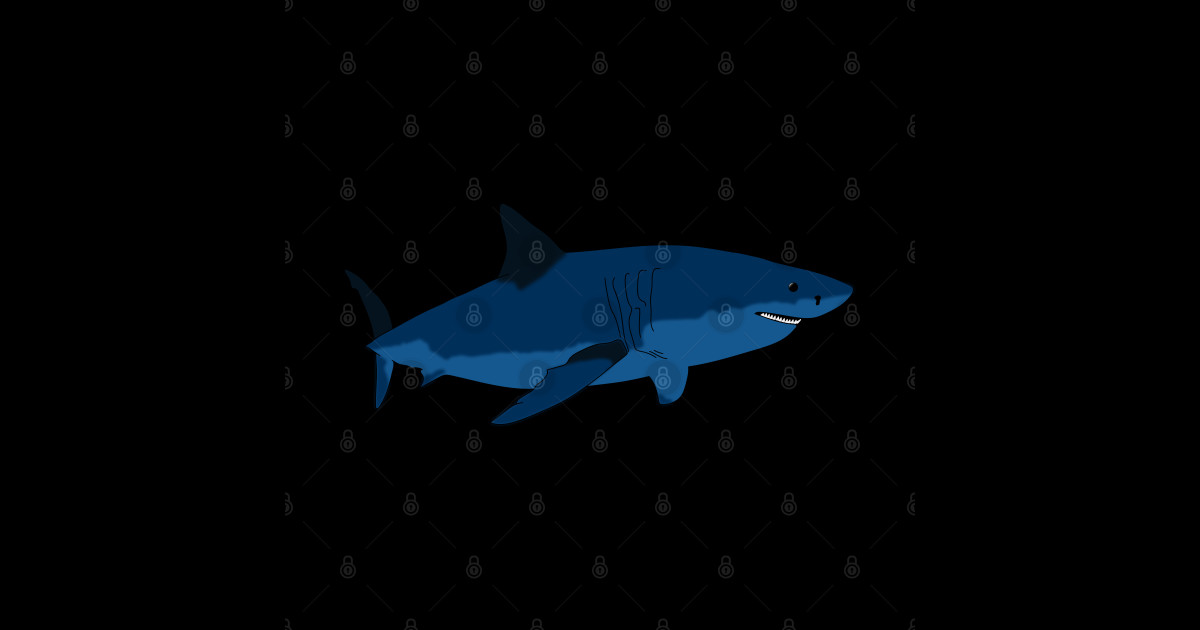 Blue Shark - Shark - Sticker | TeePublic