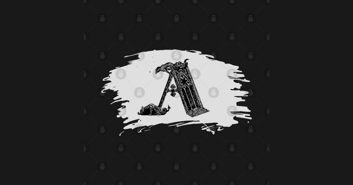 Gothic letter A – Alphabet typography - Gothic Art - T-Shirt | TeePublic