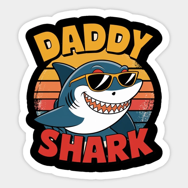 Mens Daddy Shark Retro Father Day Gifts Daddy Shark - Mens Daddy Shark ...