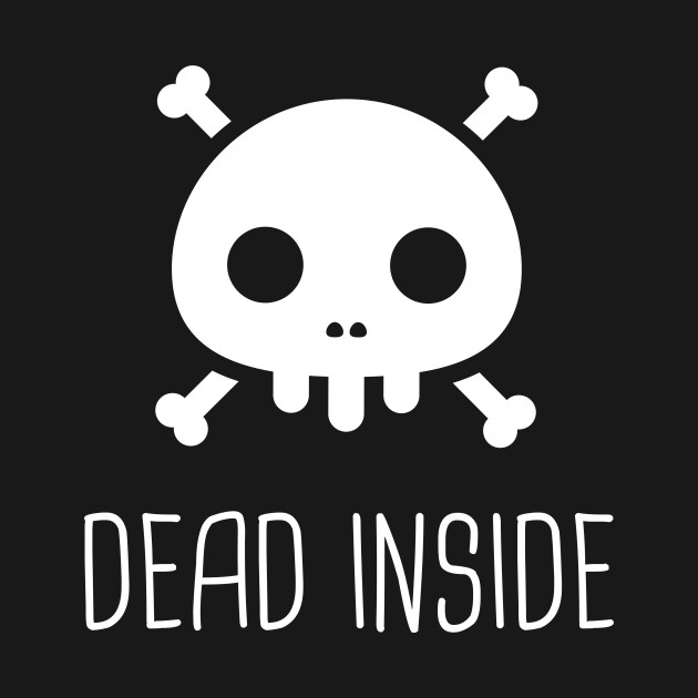 Dead Inside | Cute Emo Skeleton Skull - Emo - T-Shirt | TeePublic