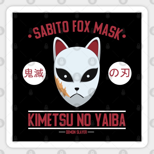 Sabito Mask - Sabito Demon Slayer - Magnet | TeePublic