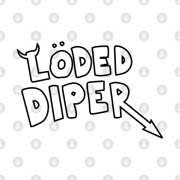 Loaded Diaper Outline - Loaded Diaper - T-Shirt sold by Sunshine | SKU ...