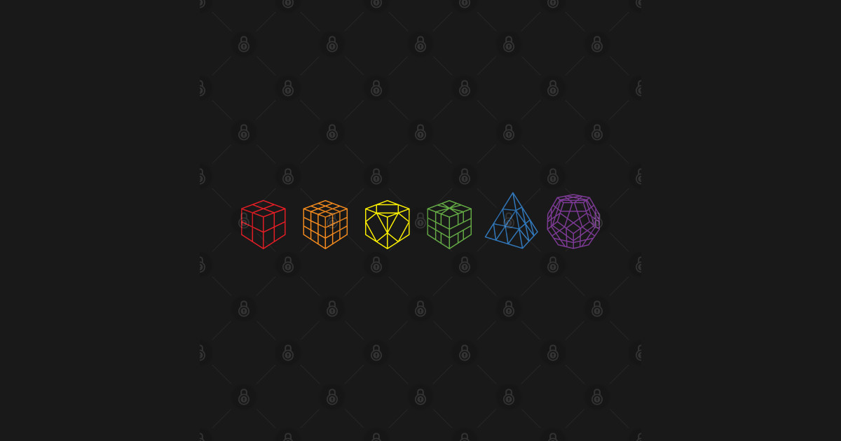 Rainbow Cube Lineup - Rubik's Cube Inspired Design for people who know ...
