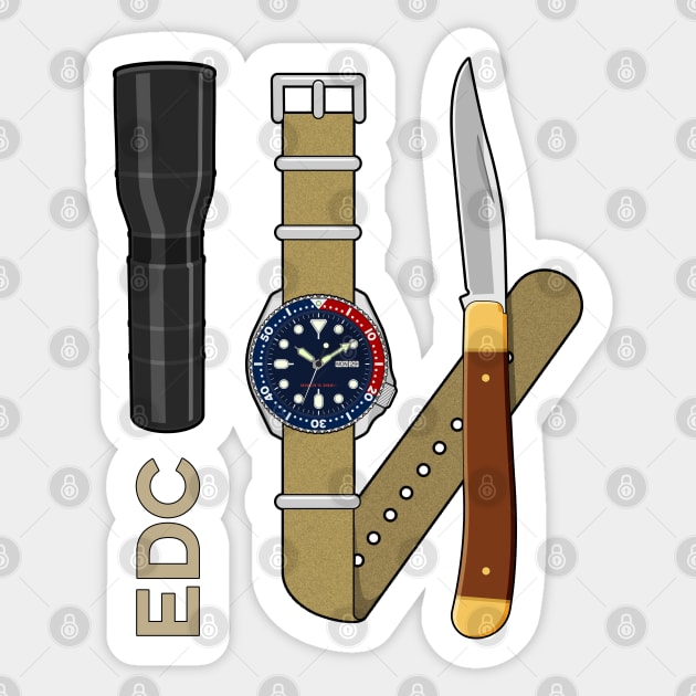 EDC SKX Watch - Watches - Sticker | TeePublic
