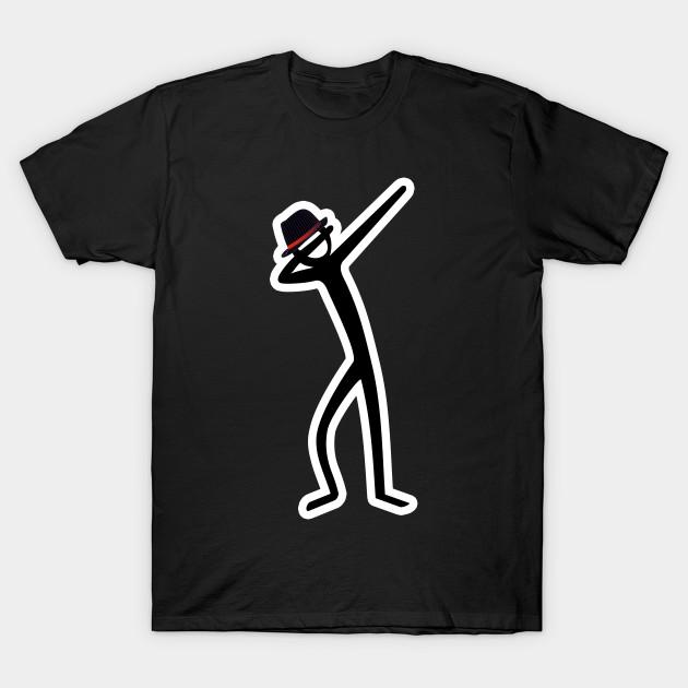 Dabbing Stick Figure - Gangster Hat - Dab - T-Shirt | TeePublic