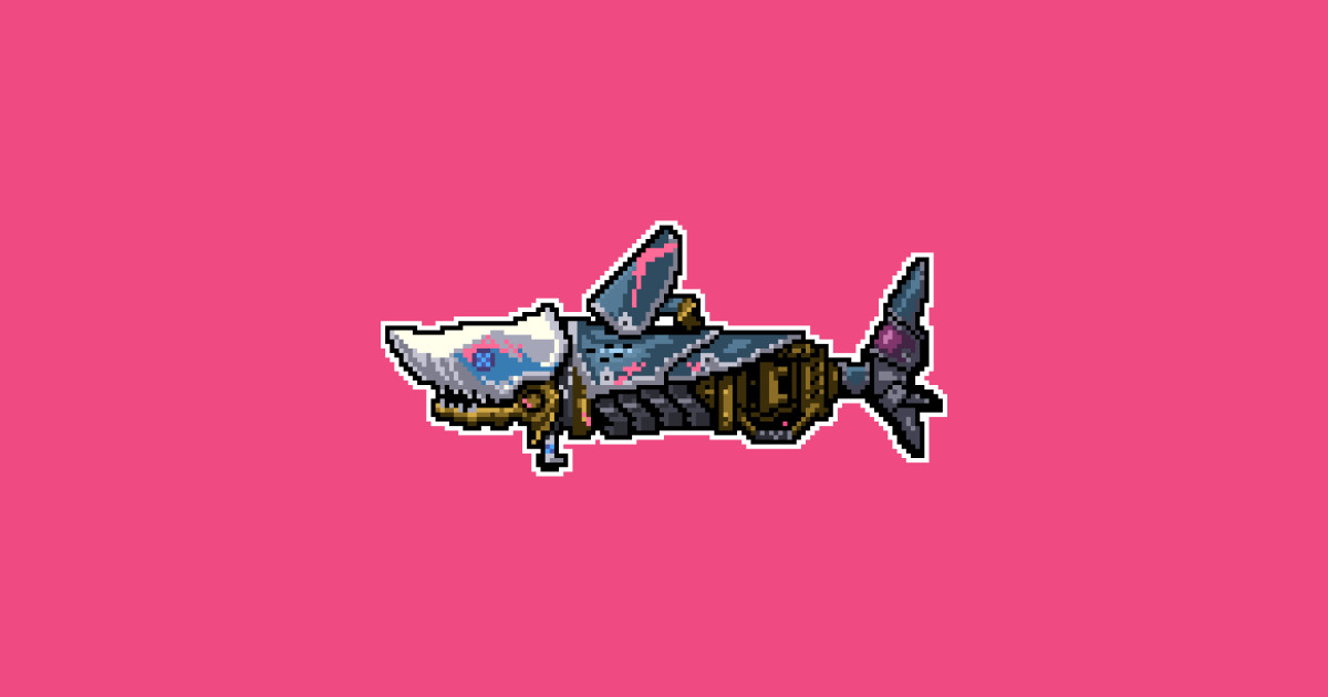 Shark Fishbone rocket launcher arcane 8 bit pixel art - Arcane - T ...