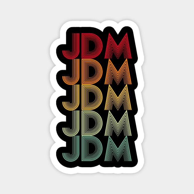 JDM - Retro Logo Design - Jdm - Magnet | TeePublic