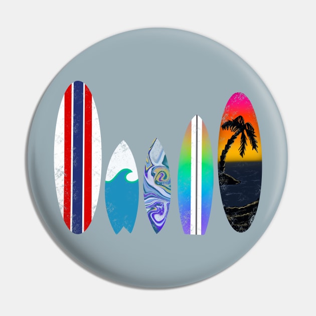 Surfboards - Surfboard - Pin | TeePublic