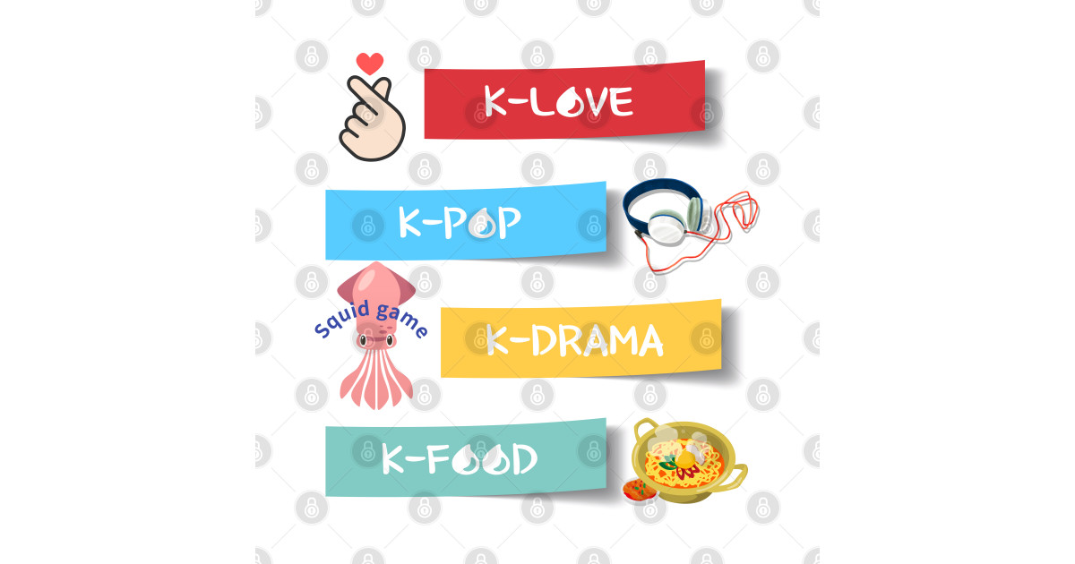 K-LOVE,K-POP,K-DRAMA,K-FOOD,K-culture - K Love - T-Shirt | TeePublic