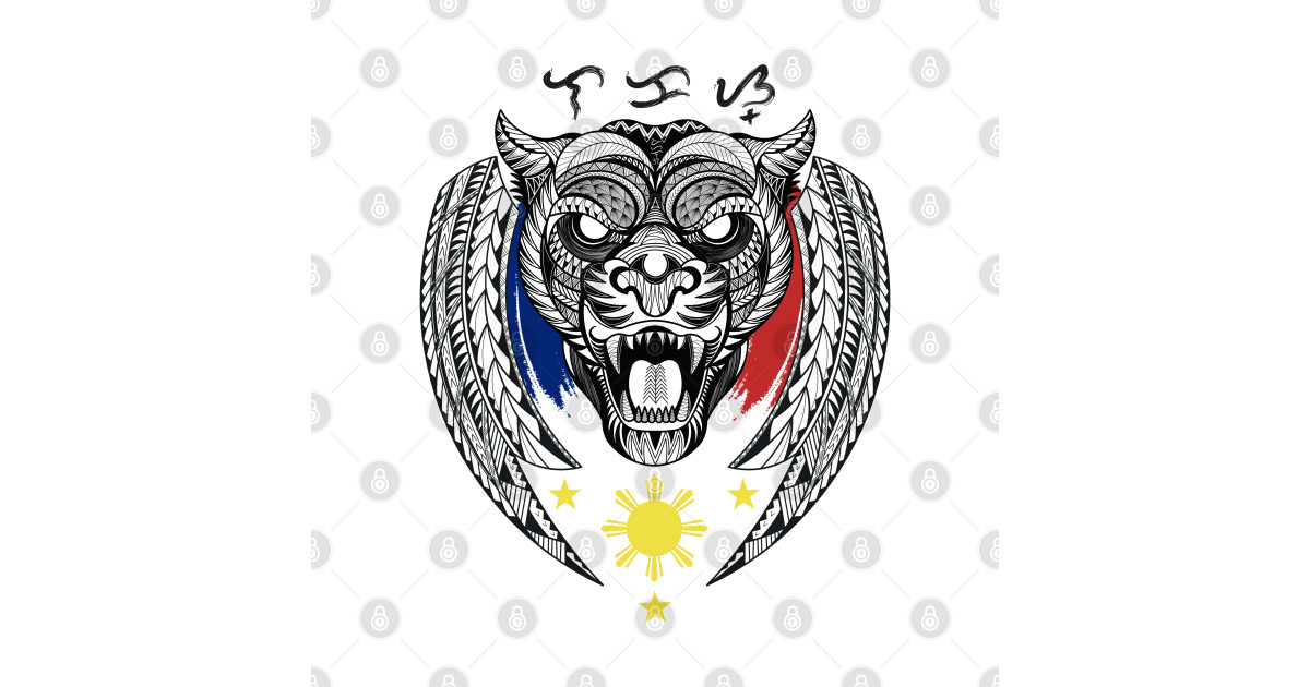 Philippine 3 Stars Sun / Tribal line Art Tiger / Black Panther ...