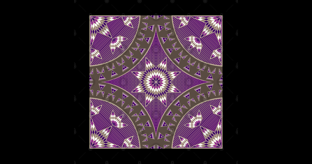Morning Star with Tipi's "Purple" - Native American Design - Magnet ...