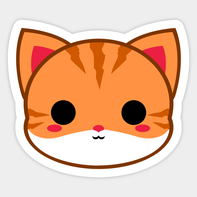 Cute Ginger Cat - Ginger Cat - Sticker | TeePublic