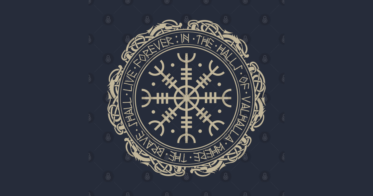 Aegishjalmur The Helm of Awe Viking Warrior Shield Art - Helm Of Awe ...