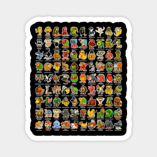 Italian-Brainrot Gen Z 90 Brainrot Characters - Funny Meme - Magnet ...