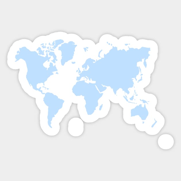 World's map - World Map - Sticker | TeePublic