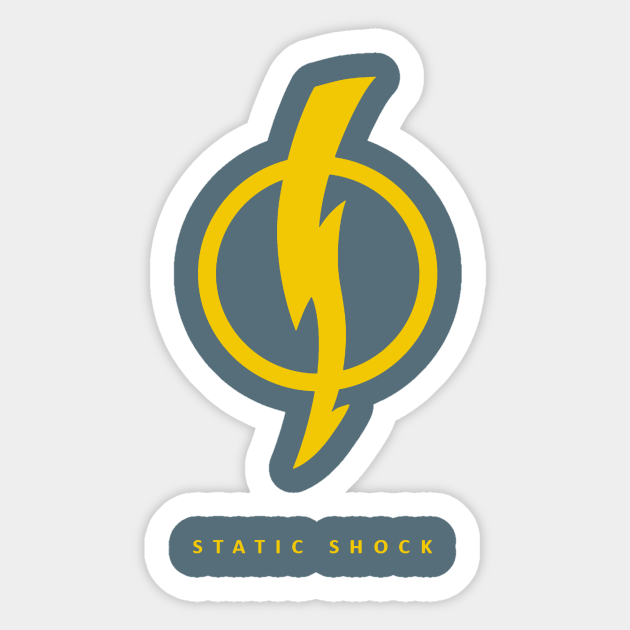 Static Shock Logo - Comics Bold Cartoon Vintage Lightning - Sticker ...