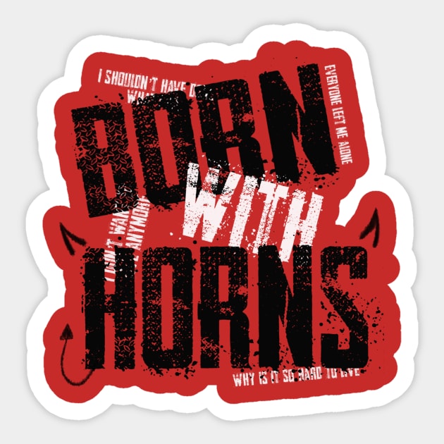 Born with Horns - Machine Gun Kelly - Sticker | TeePublic