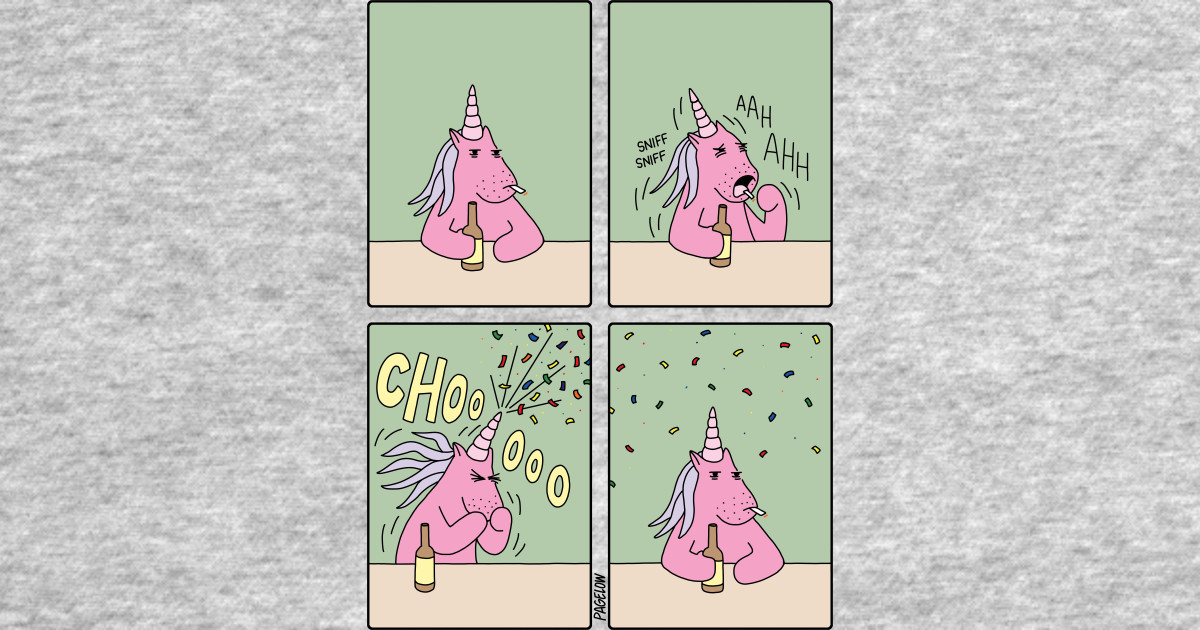 Unicorn Sneeze - Unicorn - T-Shirt | TeePublic